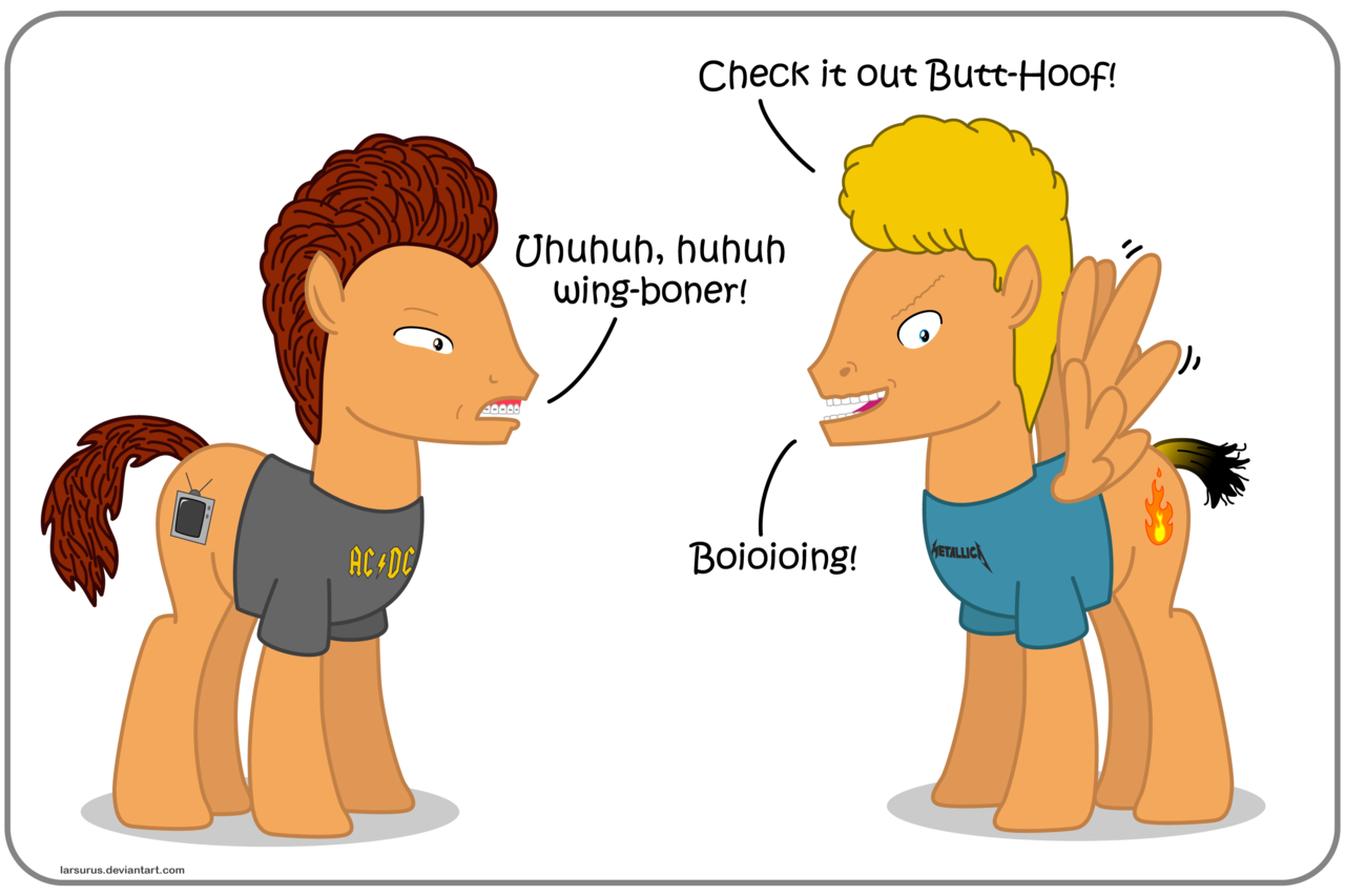 #2182799 - safe, artist:larsurus, earth pony, pegasus, pony, beavis ...