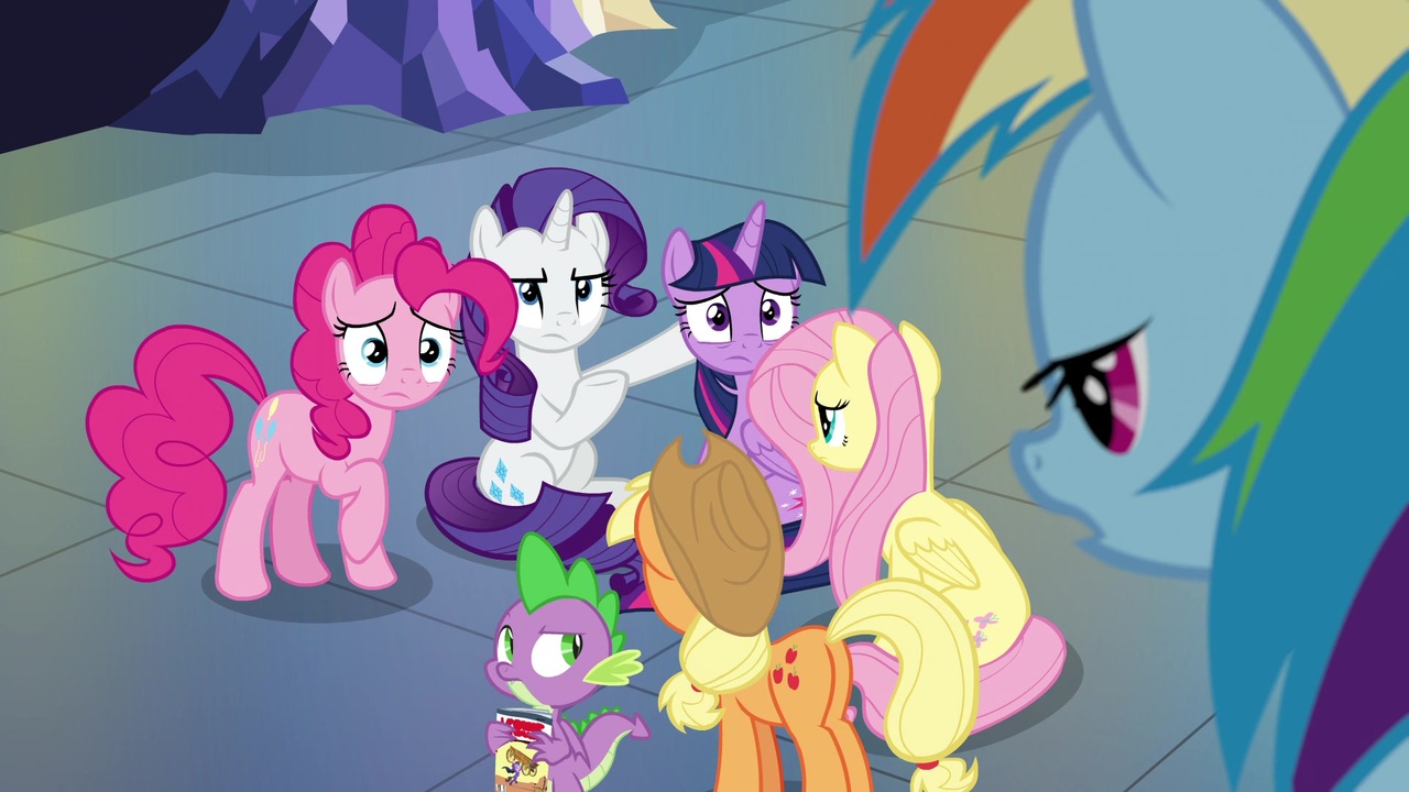 #2183502 - safe, screencap, applejack, fluttershy, pinkie pie, rainbow ...