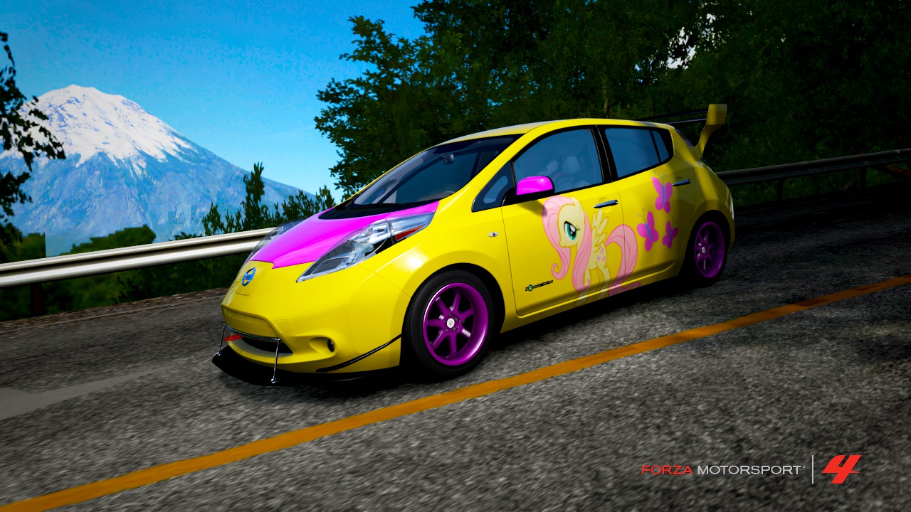 #2160644 - safe, fluttershy, pegasus, pony, car, female, forza ...