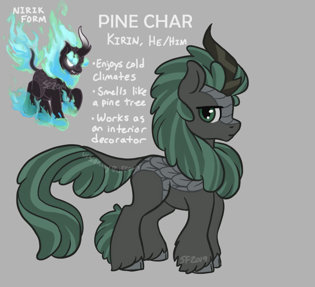 #2192581 - safe, artist:visionarybuffoon, oc, oc only, oc:pine char, kirin, nirik, kirin oc ...