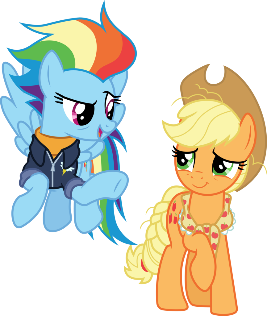 #2193278 - safe, artist:cloudy glow, applejack, rainbow dash, earth ...