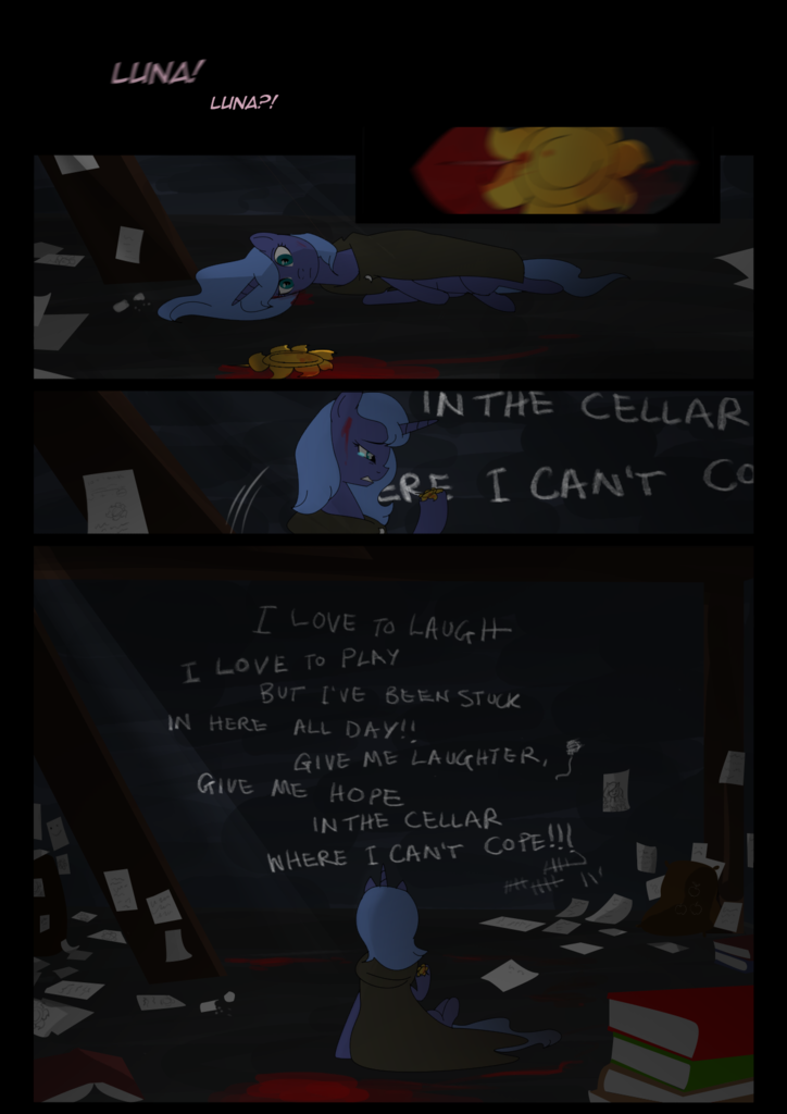 #2194171 - semi-grimdark, artist:lunarcakez, princess luna, pony, comic ...