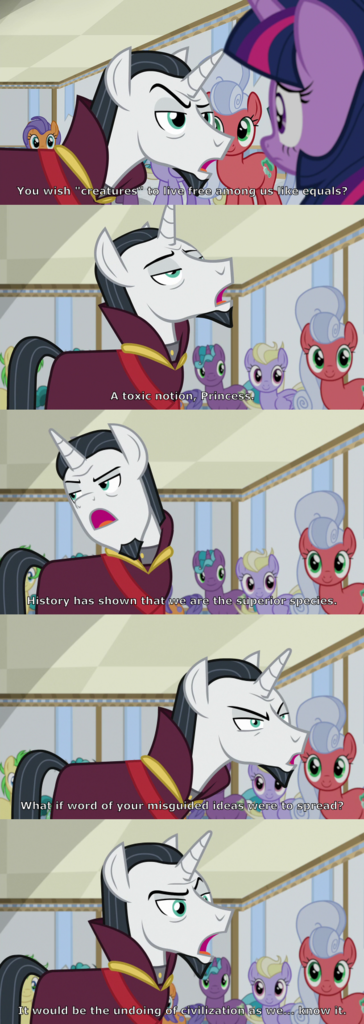 #2194196 - safe, edit, edited screencap, screencap, chancellor neighsay ...