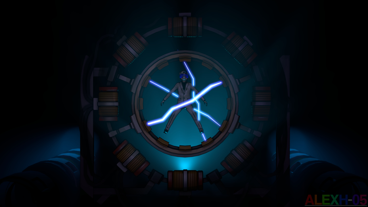 #2195996 - questionable, artist:halbunart, oc, anthro, 3d, electricity ...