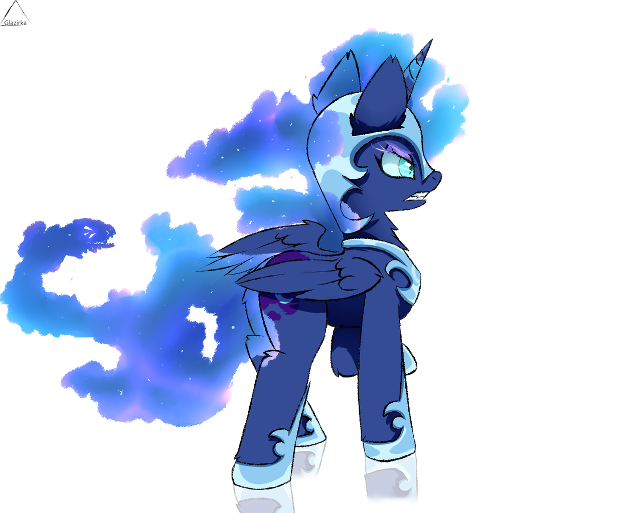 #2197798 - safe, artist:glazirka, nightmare moon, alicorn, pony, bared ...