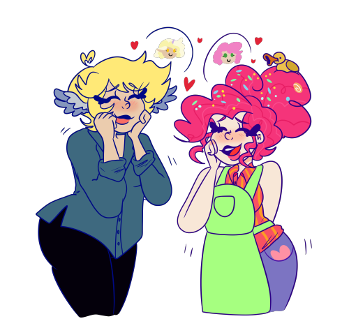 #2198617 - safe, artist:cubbybatdoodles, derpy hooves, dinky hooves ...