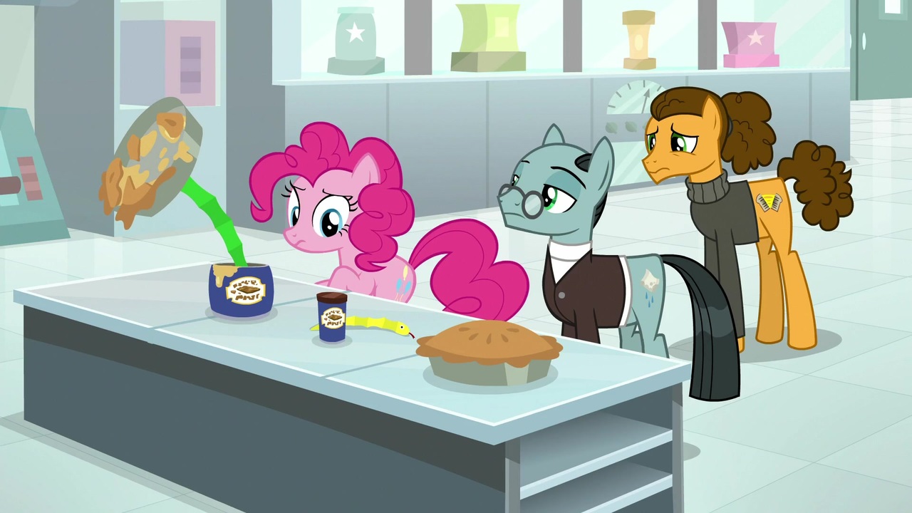 #2200830 - safe, screencap, cheese sandwich, pinkie pie, sans smirk ...