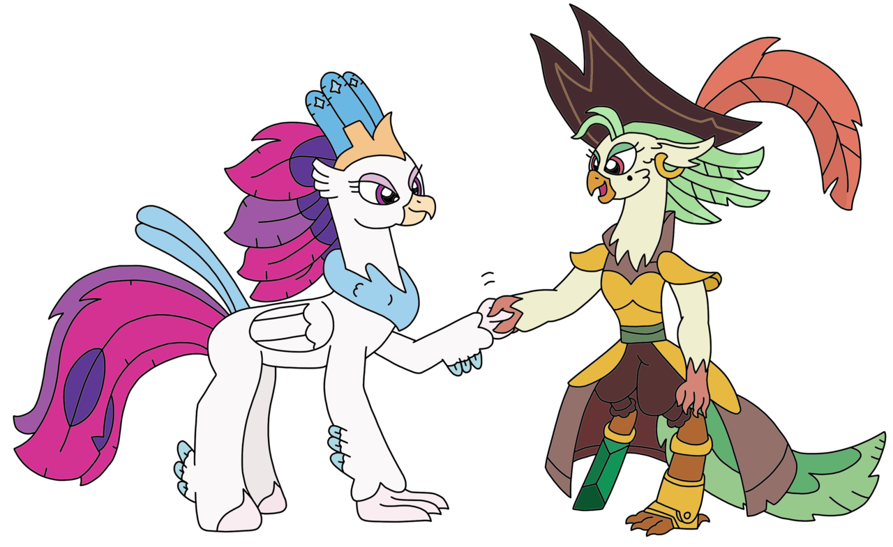 #2202106 - safe, artist:supahdonarudo, captain celaeno, queen novo ...