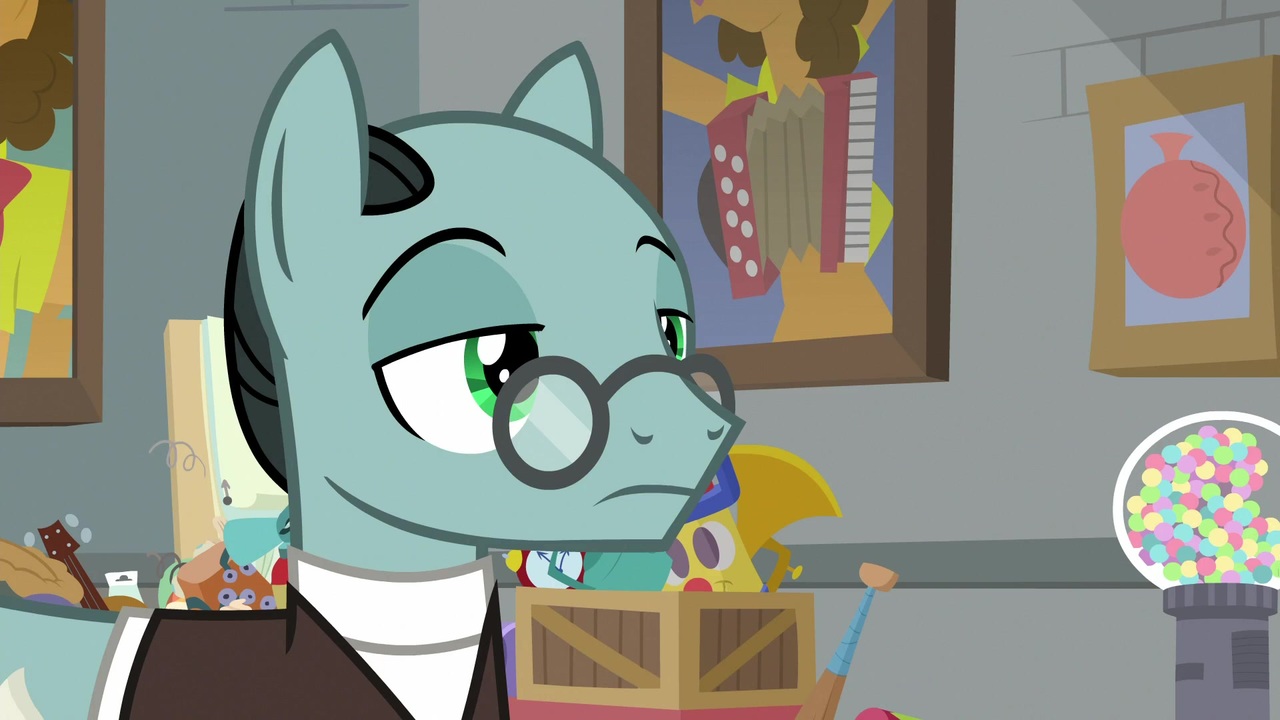 #2204842 - safe, screencap, sans smirk, pony, the last laugh, male ...