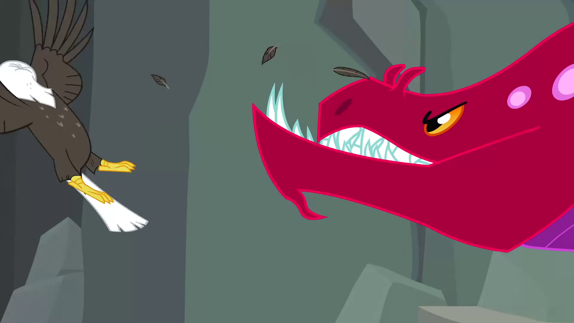 #2208126 - safe, screencap, bald eagle, bird, eagle, eel, quarray eel ...