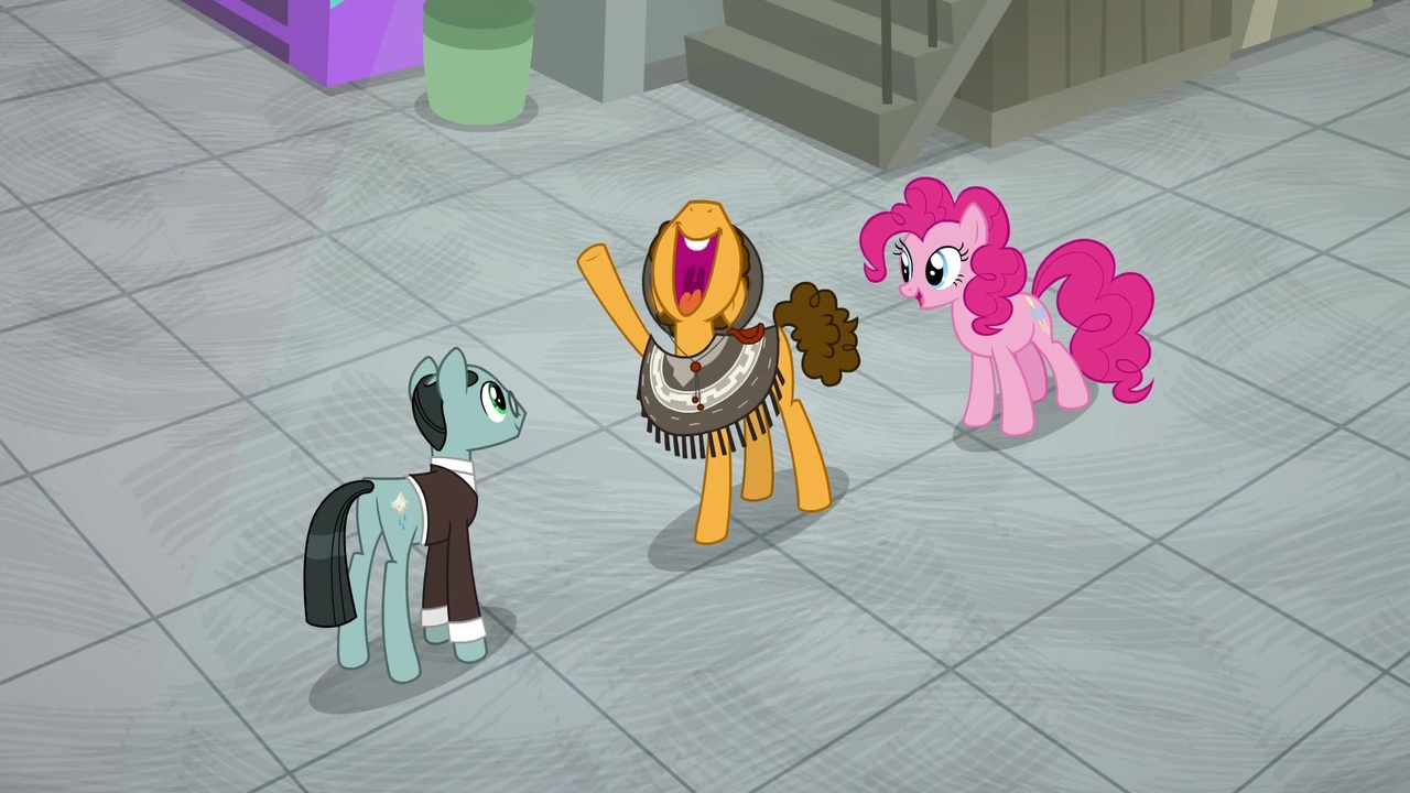 #2209539 - safe, screencap, cheese sandwich, pinkie pie, sans smirk ...