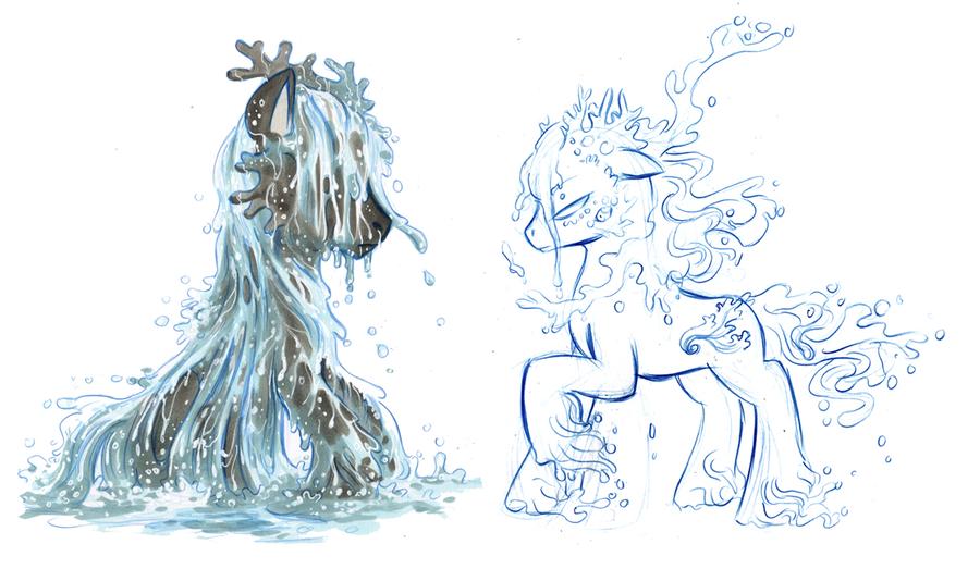 #2187382 - safe, artist:doodlelust, oc, oc:tide, kelpie, pony - Derpibooru