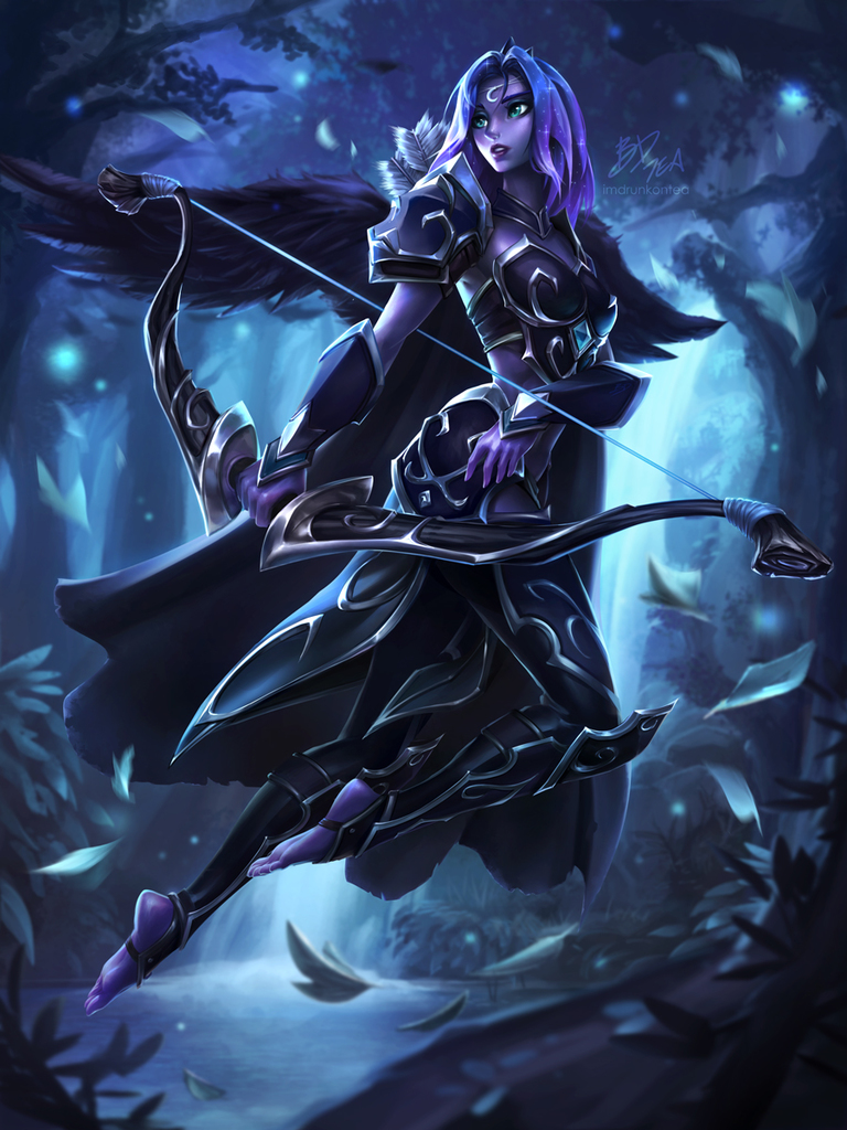 #2187676 - safe, artist:imdrunkontea, princess luna, human, g4, archery, armor, armpits ...