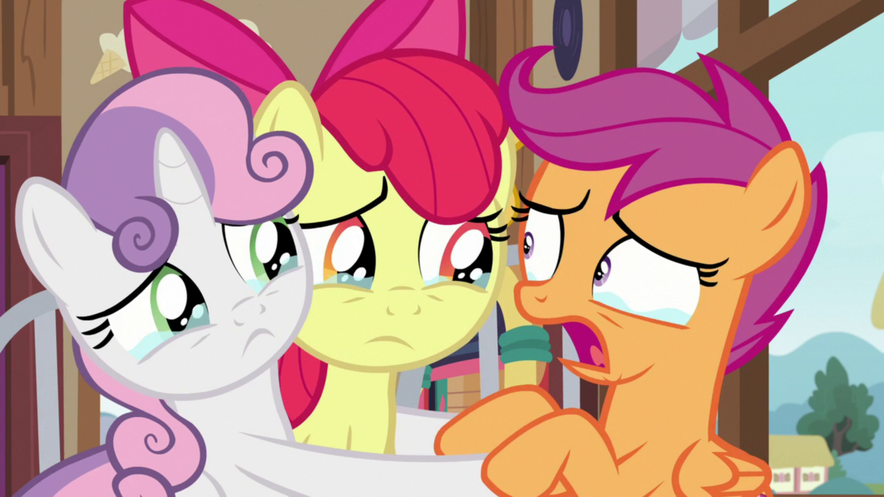 #2188603 - safe, screencap, apple bloom, scootaloo, sweetie belle ...