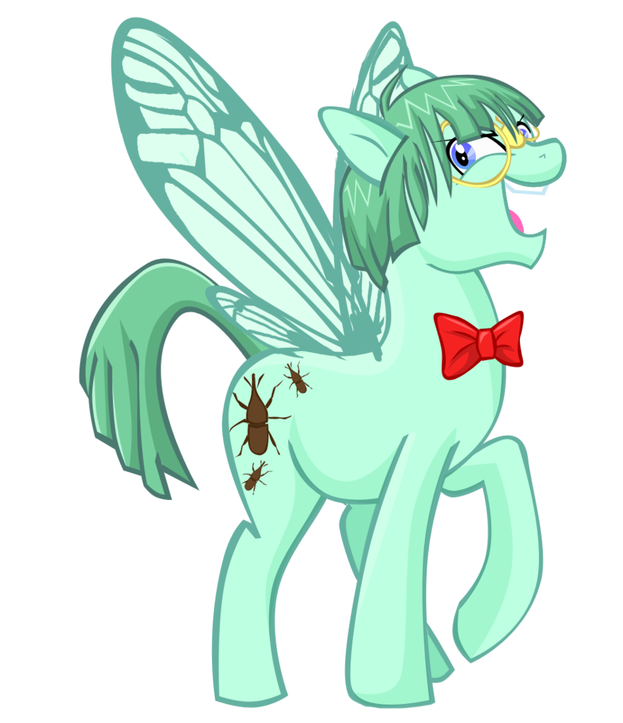#2188837 - safe, artist:skittledeedoo, insect, pony, anime, glasses ...