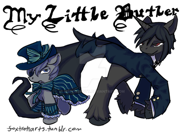 #2189634 - safe, artist:msfoxtrott, pony, anime, black butler, ciel ...
