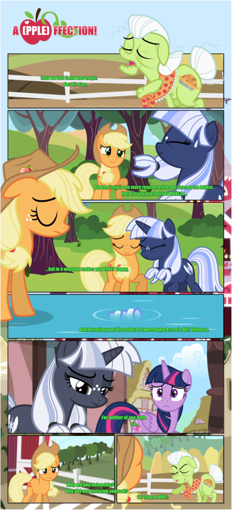 #2218044 - safe, artist:estories, applejack, granny smith, twilight ...