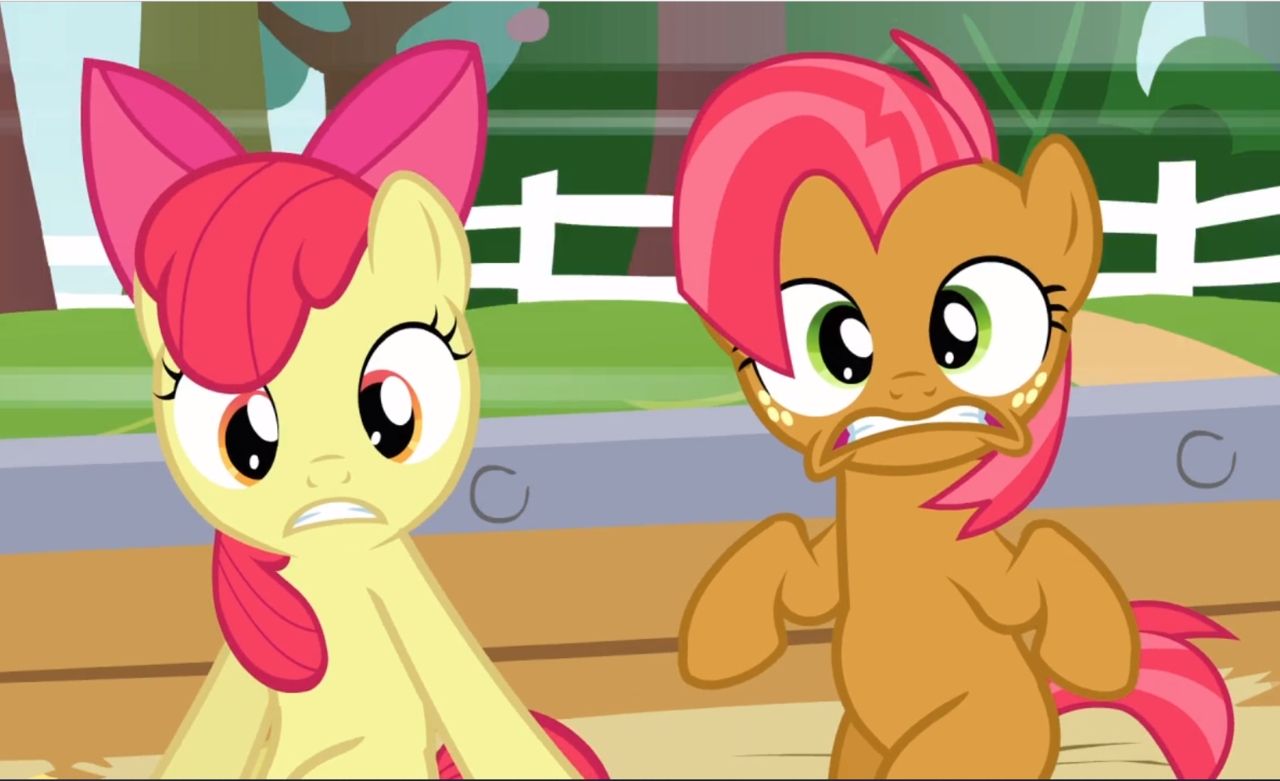 #2222252 - safe, screencap, apple bloom, babs seed, earth pony, pony ...