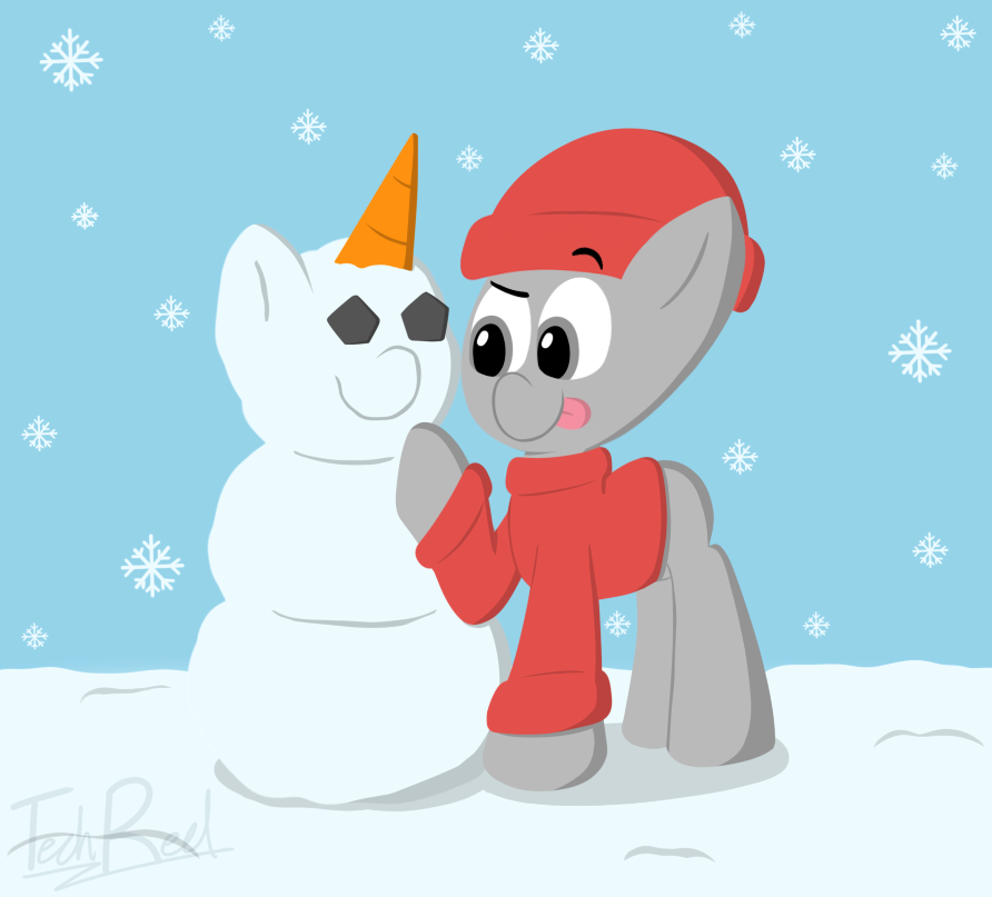 #2210644 - safe, oc, oc only, pony, commission, snow, snowman, snowpony ...