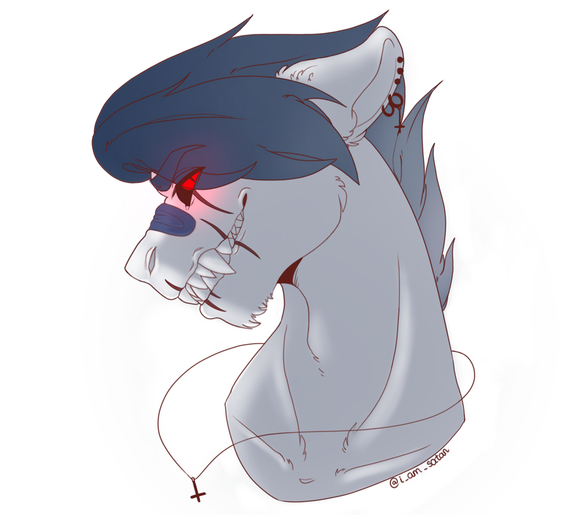 #2225149 - safe, artist:hazelthedevil, oc, oc:alex, hybrid, pony, bust ...