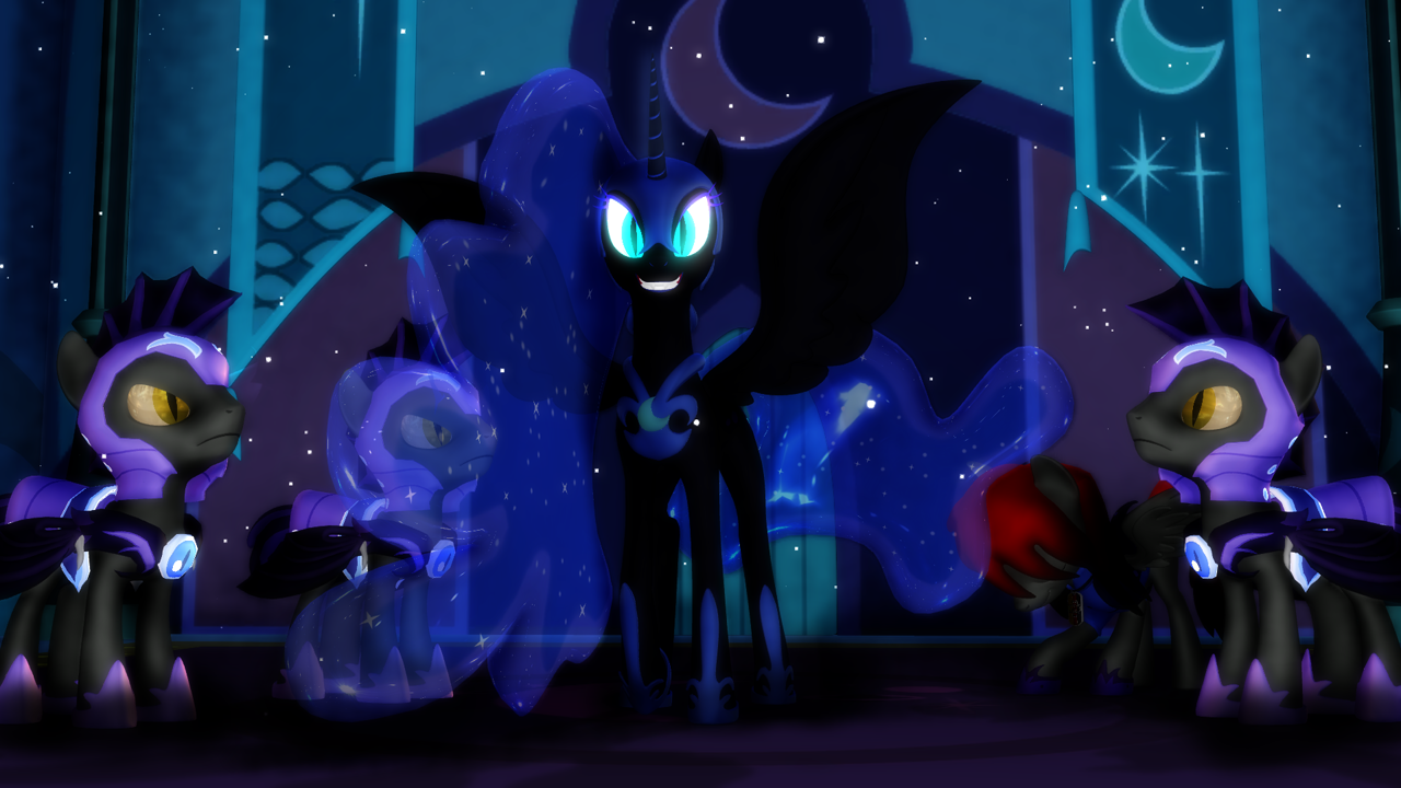 #2226070 - safe, artist:feuerrader-nmm, nightmare moon, bat pony, pony ...