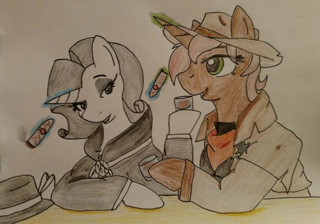 #2227420 - safe, artist:tarnish, oc, oc:shadow spade, oc:tarnish star ...