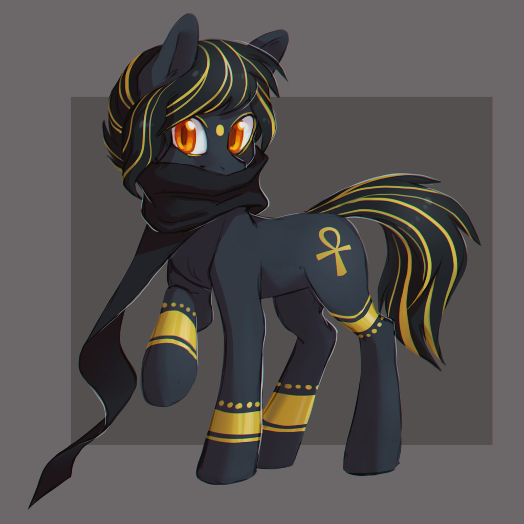 #2227903 - safe, artist:ls_skylight, pony, ankh, anubis, clothes ...