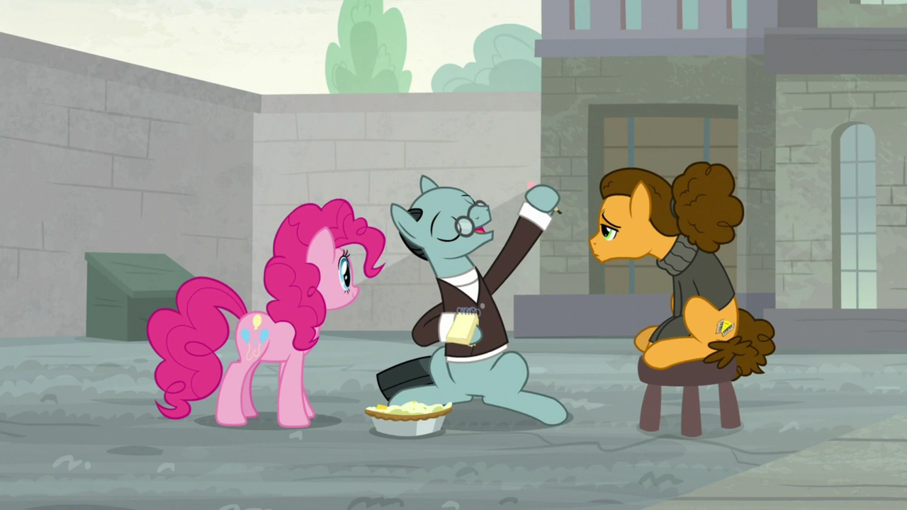 #2228777 - safe, screencap, cheese sandwich, pinkie pie, sans smirk ...