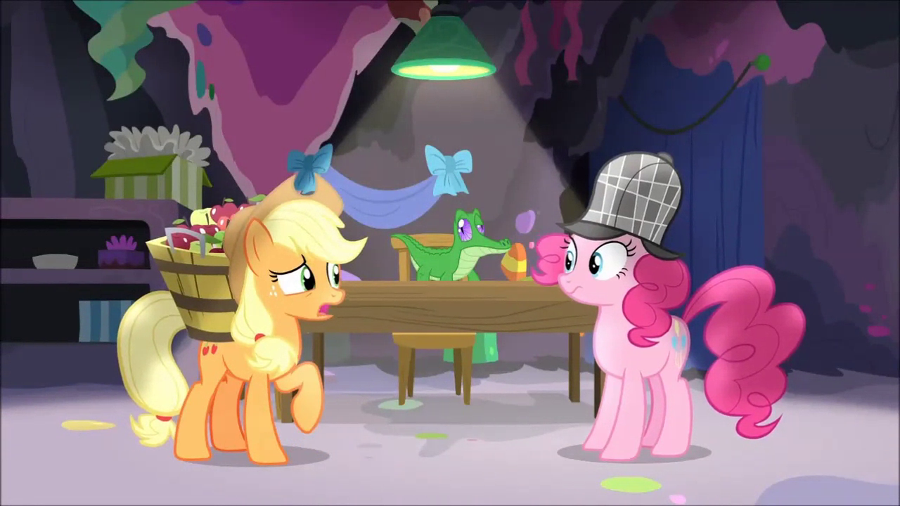 #2235000 - safe, screencap, applejack, gummy, pinkie pie, rainbow dash ...