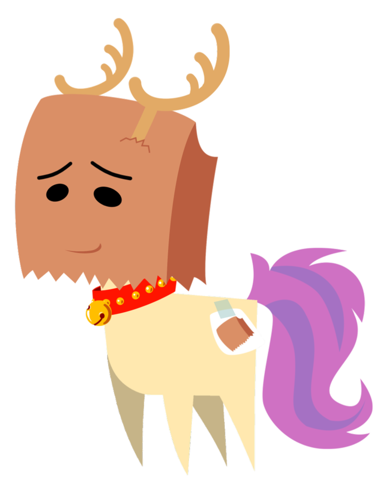 #2212224 - safe, artist:dsiak, oc, oc:paper bag, pony, bell, fake cutie ...