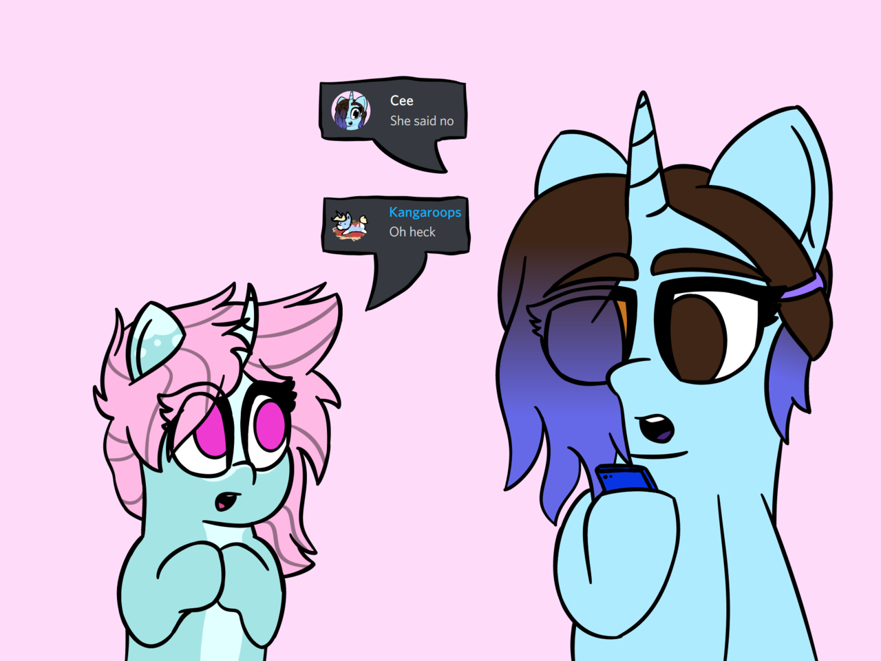 #2214726 - safe, artist:ceemakesstuff, oc, oc:cee, oc:scoops, pony, unicorn - Derpibooru