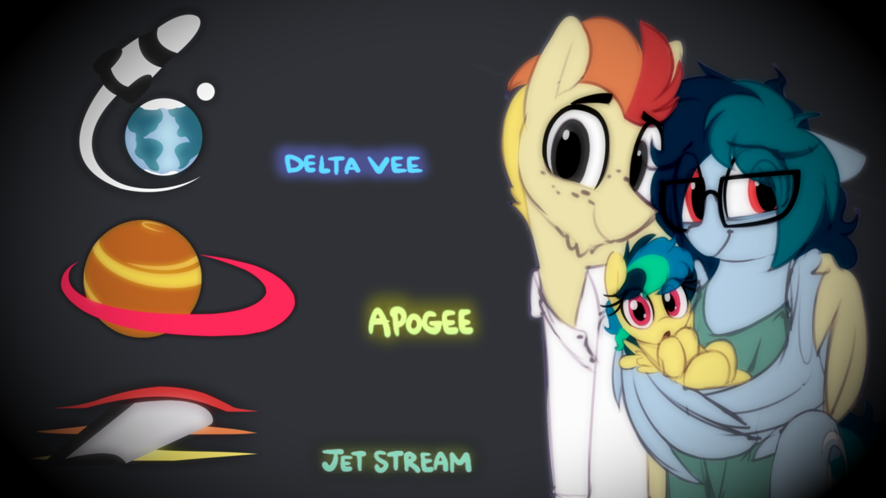 #1958071 - safe, artist:shinodage, edit, oc, oc only, oc:apogee, oc:delta vee, oc:jet stream ...