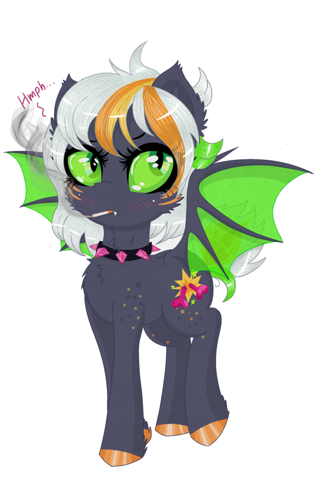 #1960491 - safe, artist:darkest-lunar-flower, oc, oc only, oc:dree deray, bat pony, pony, bat ...