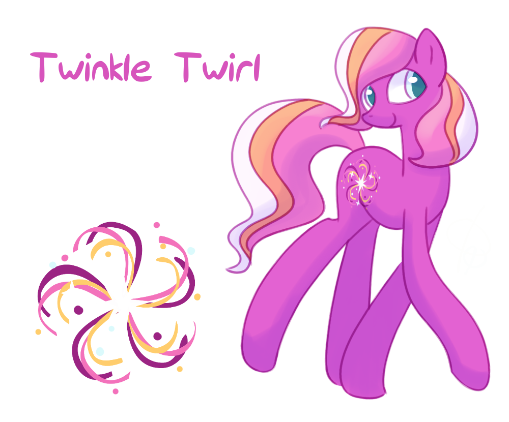 #1964284 - safe, artist:faeizumine, twinkle twirl, pony, g3, g4, cutie ...