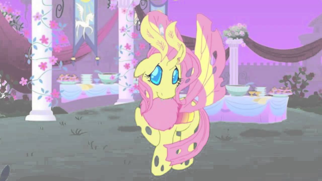 #1964458 - safe, artist:rhjunior, fluttershy, changeling, moth ...