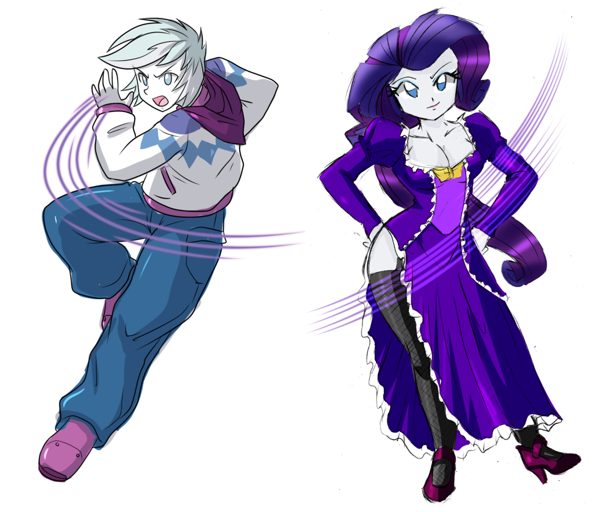 #1965299 - safe, artist:danmakuman, double diamond, rarity, human ...