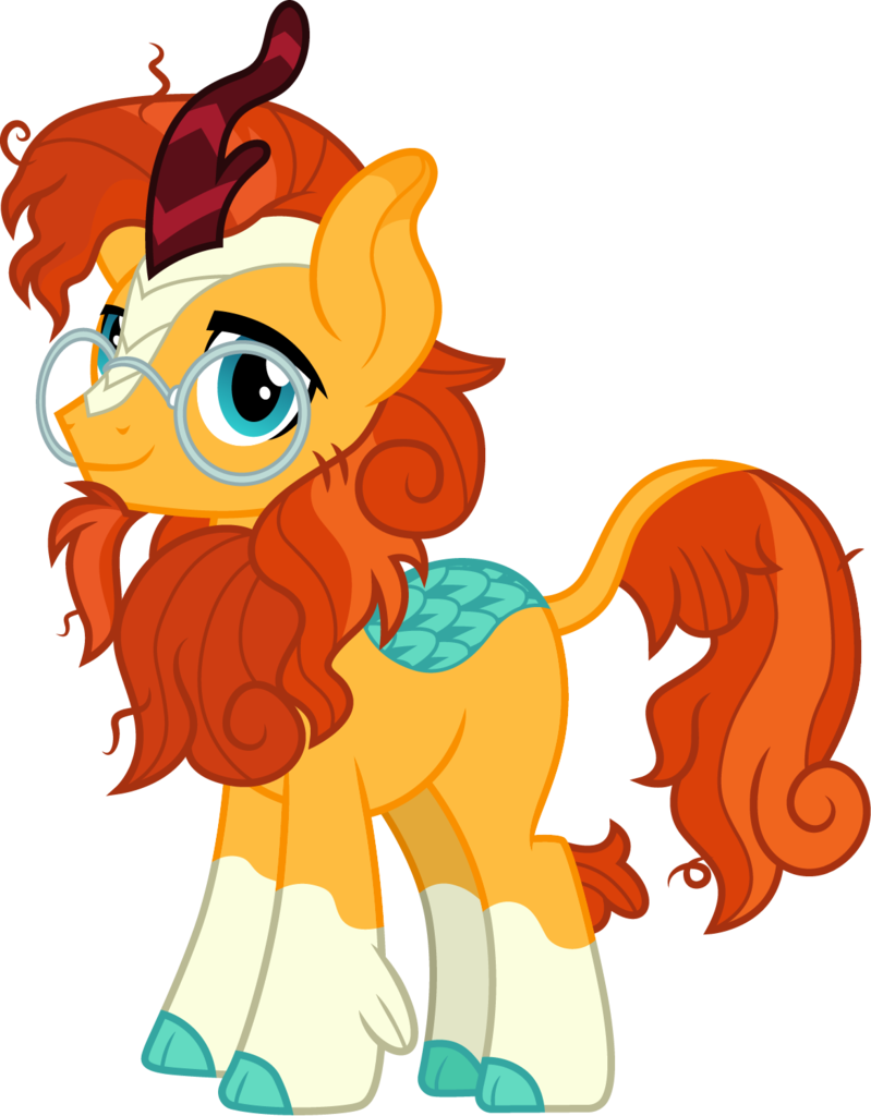 #1966947 - safe, artist:cloudy glow, sunburst, kirin, g4, glasses ...