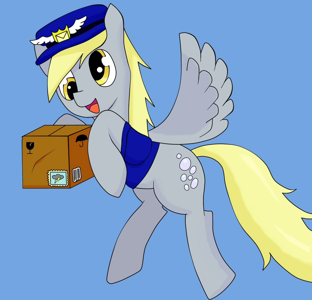 #1967849 - safe, artist:ruiont, derpy hooves, pegasus, pony, blue ...