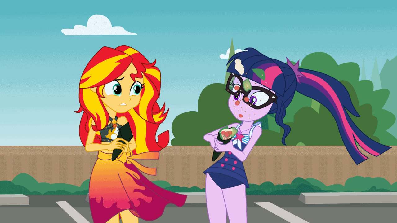 #1970002 - artist needed, safe, screencap, sci-twi, sunset shimmer, twilight sparkle, equestria ...