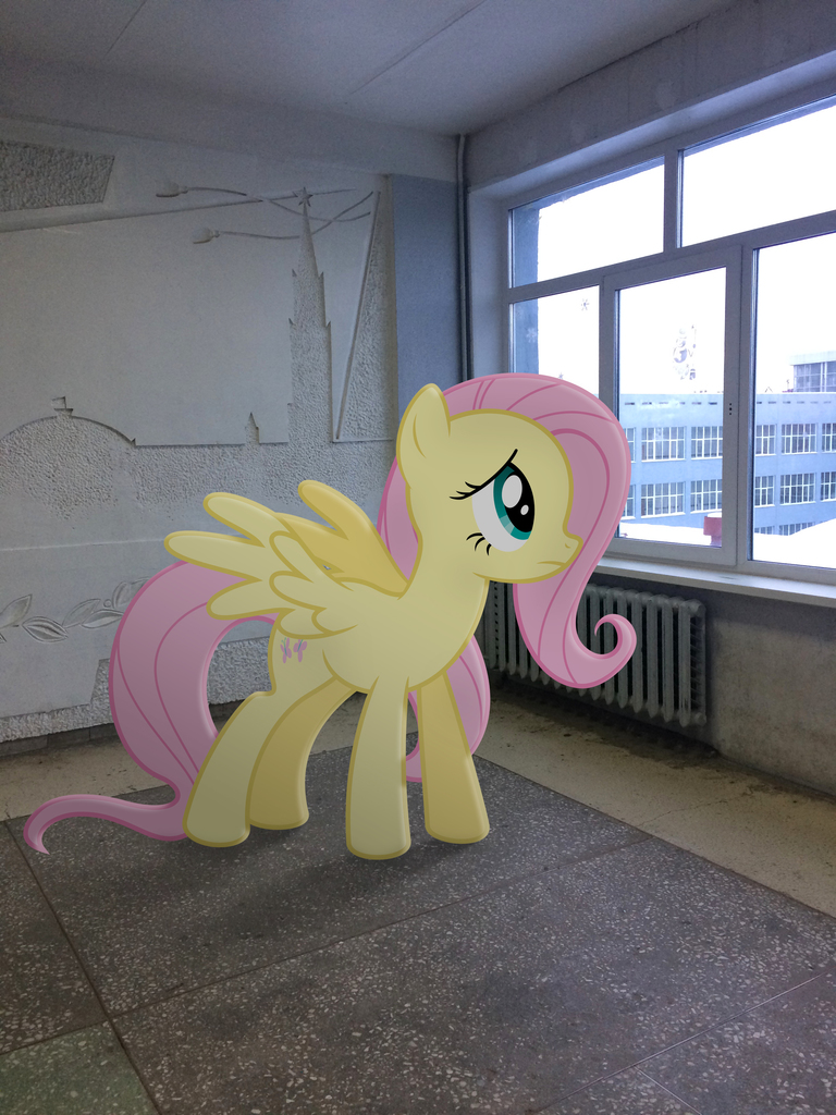 #1973062 - safe, artist:albertuha, fluttershy, pegasus, pony, female ...