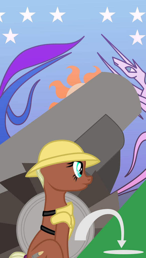 #1952047 - safe, artist:aaronmk, pony, fallout equestria, cannon, flag of equestria, vector ...