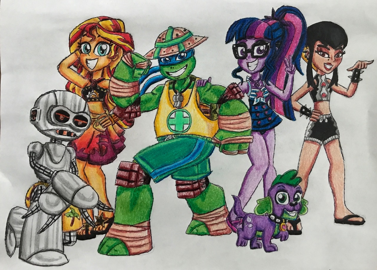 #1957543 - safe, artist:bozzerkazooers, sci-twi, spike, spike the ...