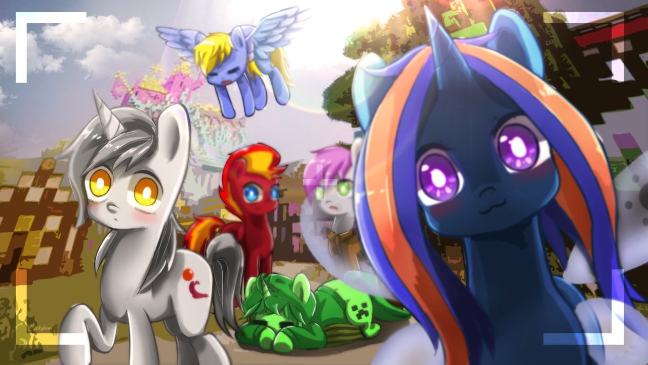 #1957851 - safe, artist:就瞎, oc, oc only, oc:atuer, oc:cyan yesha, oc ...