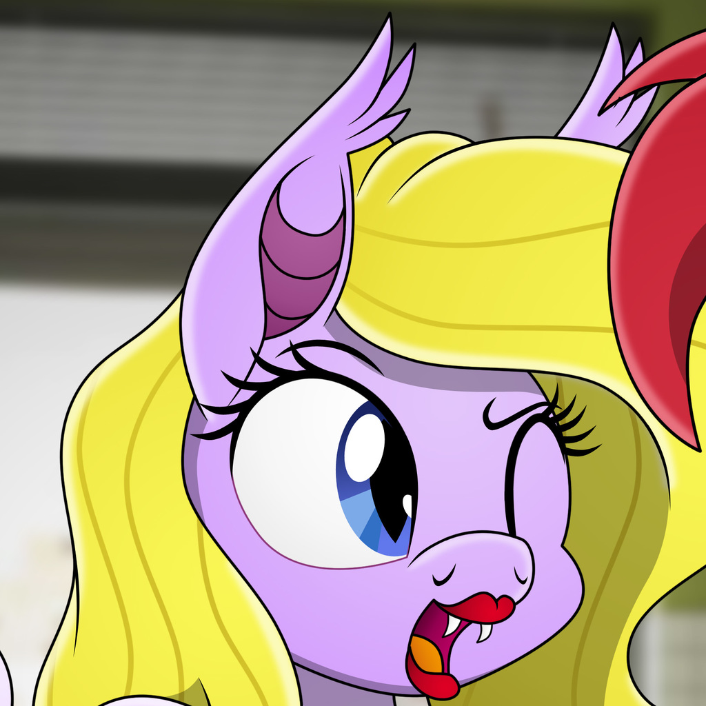 #1984170 - safe, artist:pananovich, train tracks (g4), oc, oc:flourish glade, bat pony, anthro ...