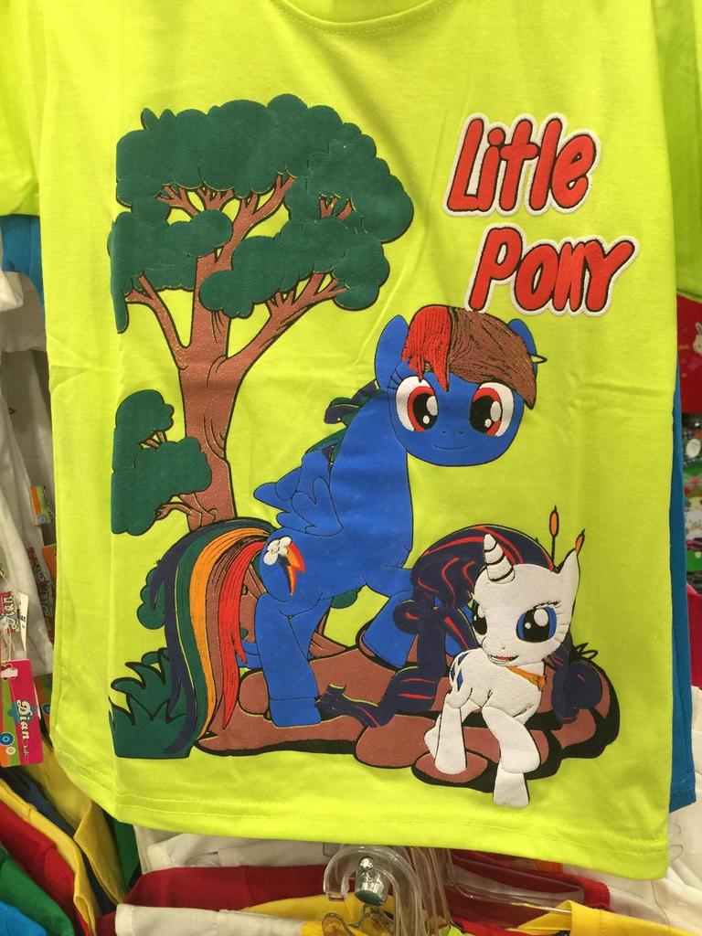 #1984628 - safe, rainbow dash, rarity, pony, bootleg, clothes, irl ...