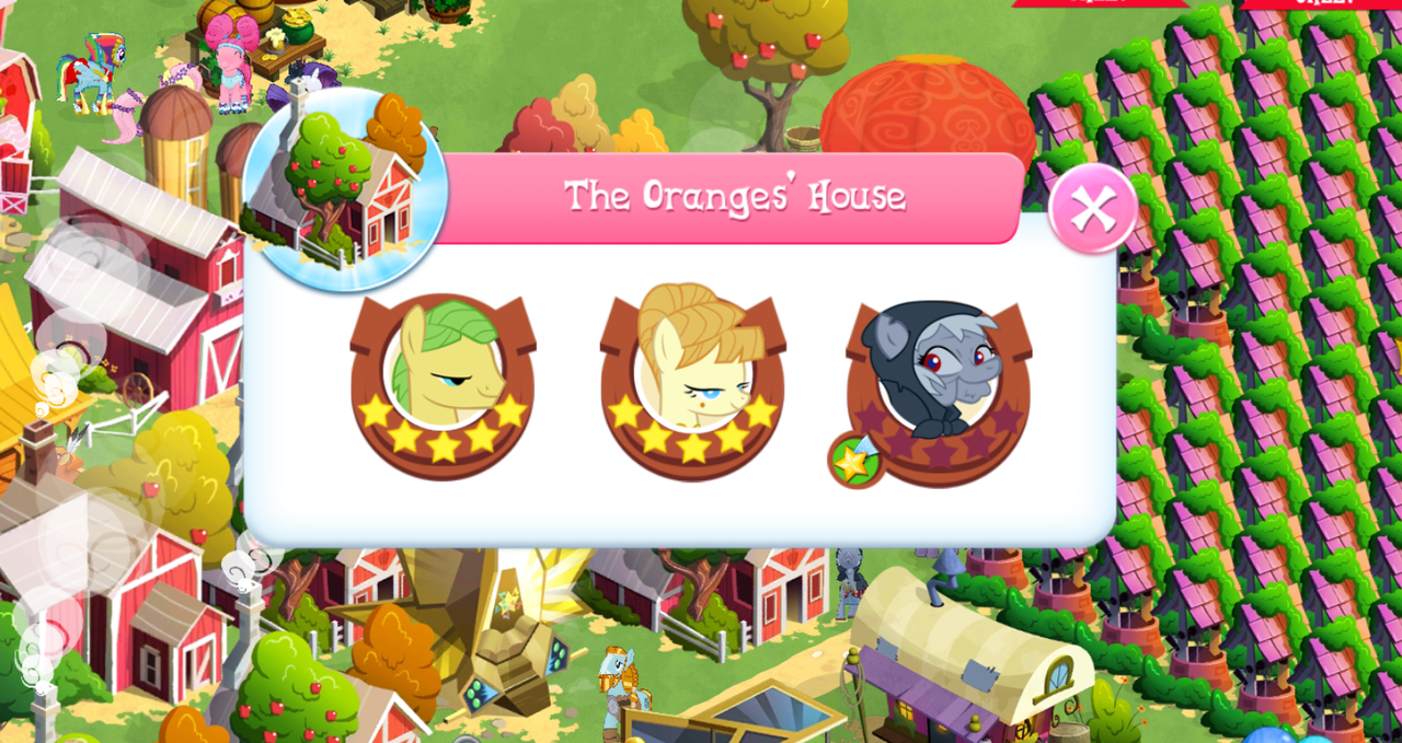 #1988162 - safe, gameloft, aunt orange, mosely orange, olden pony ...