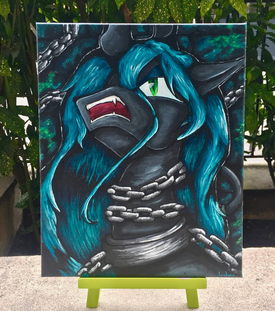 #1989564 - safe, artist:colorsceempainting, queen chrysalis, changeling ...