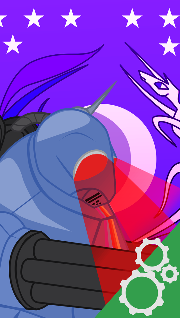 #1993547 - safe, artist:aaronmk, pony, robot, fallout equestria, flag ...