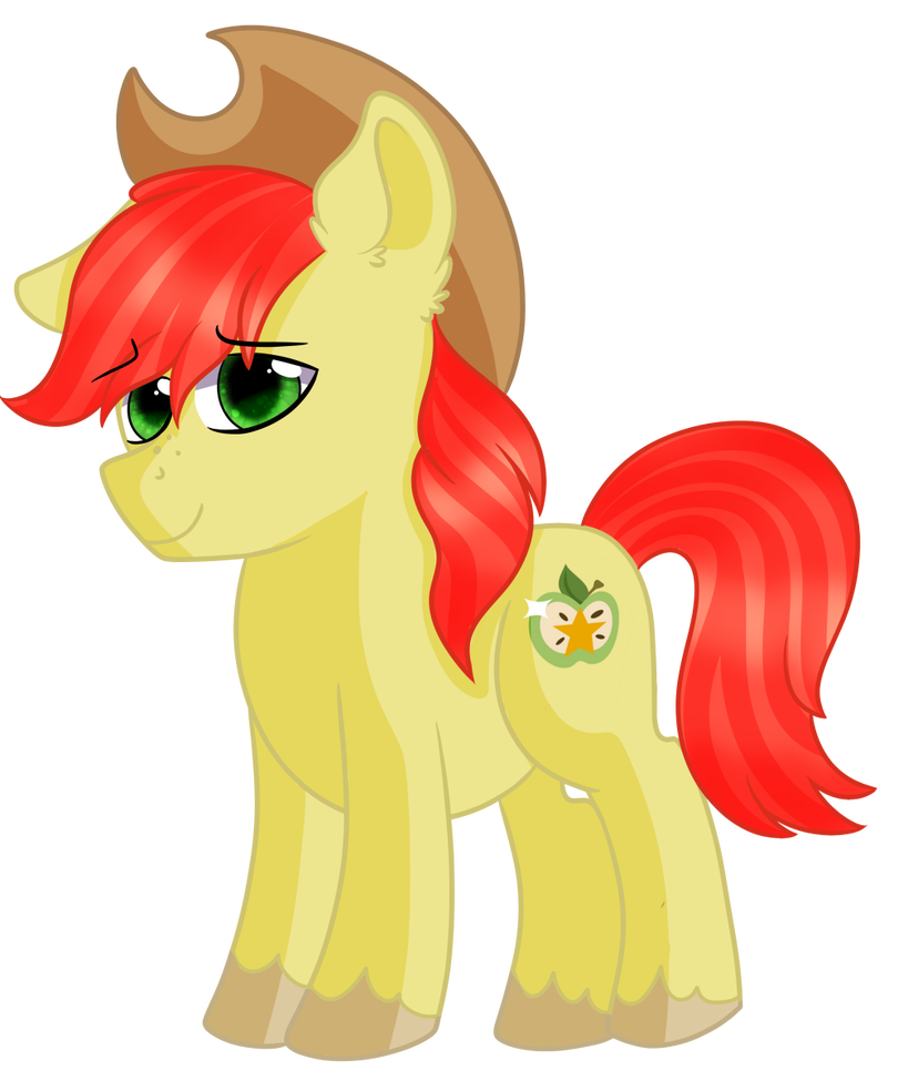 #1996365 - safe, artist:rainbowtashie, bright mac, earth pony, pony, g4 ...