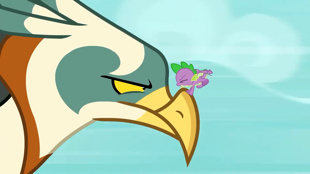 #1996937 - safe, screencap, spike, bird, dragon, roc, g4, molt down, my ...